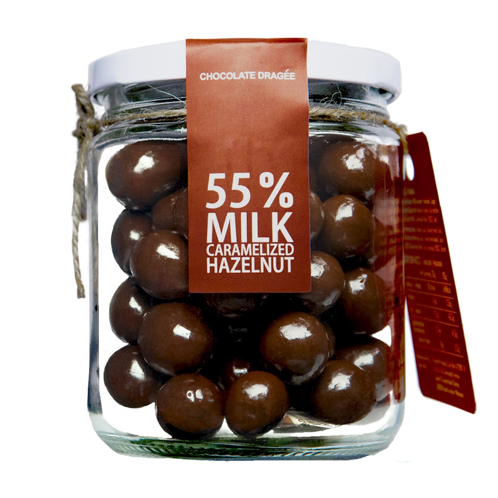 55% Milk Chocolate with Caramelized Hazelnut Chocolate Dragées – Lemistry